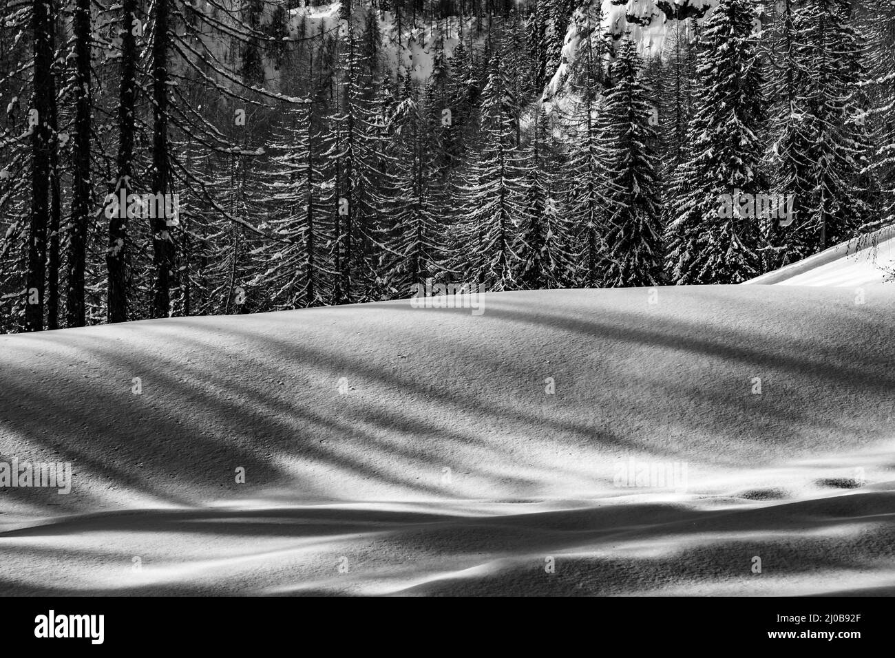 Ski slopes in resort alps Black and White Stock Photos & Images - Alamy