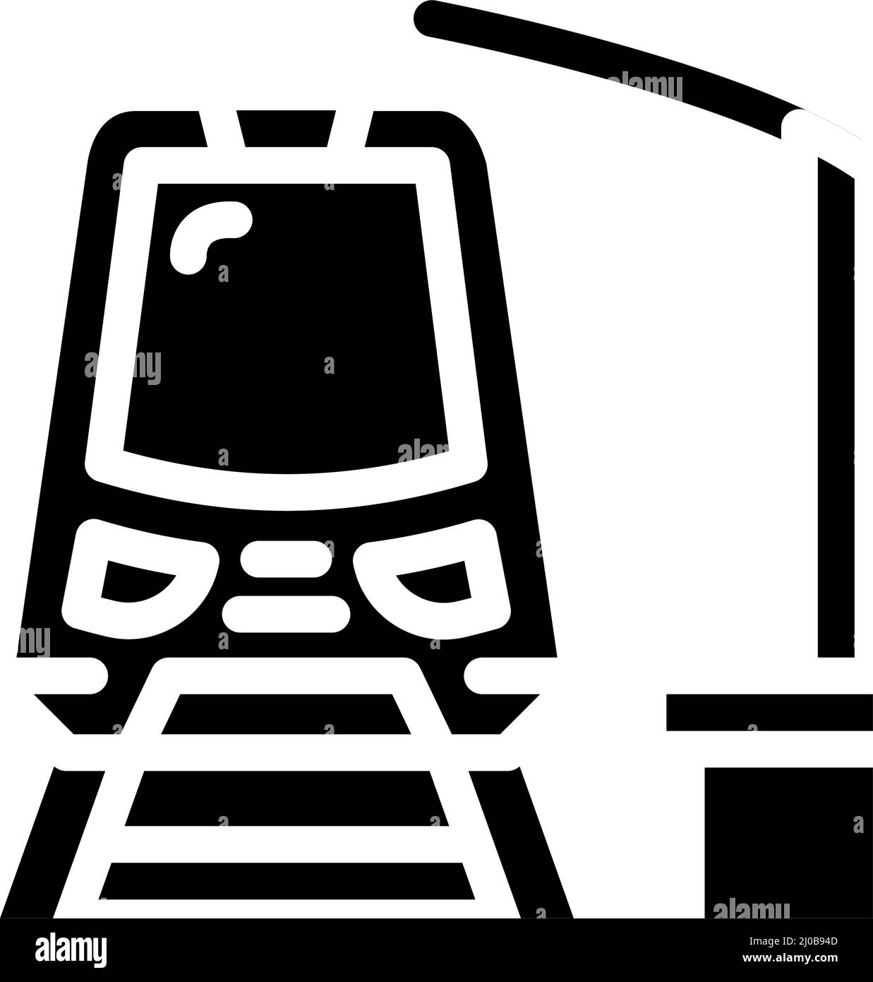 stop train glyph icon vector illustration Stock Vector Image & Art - Alamy