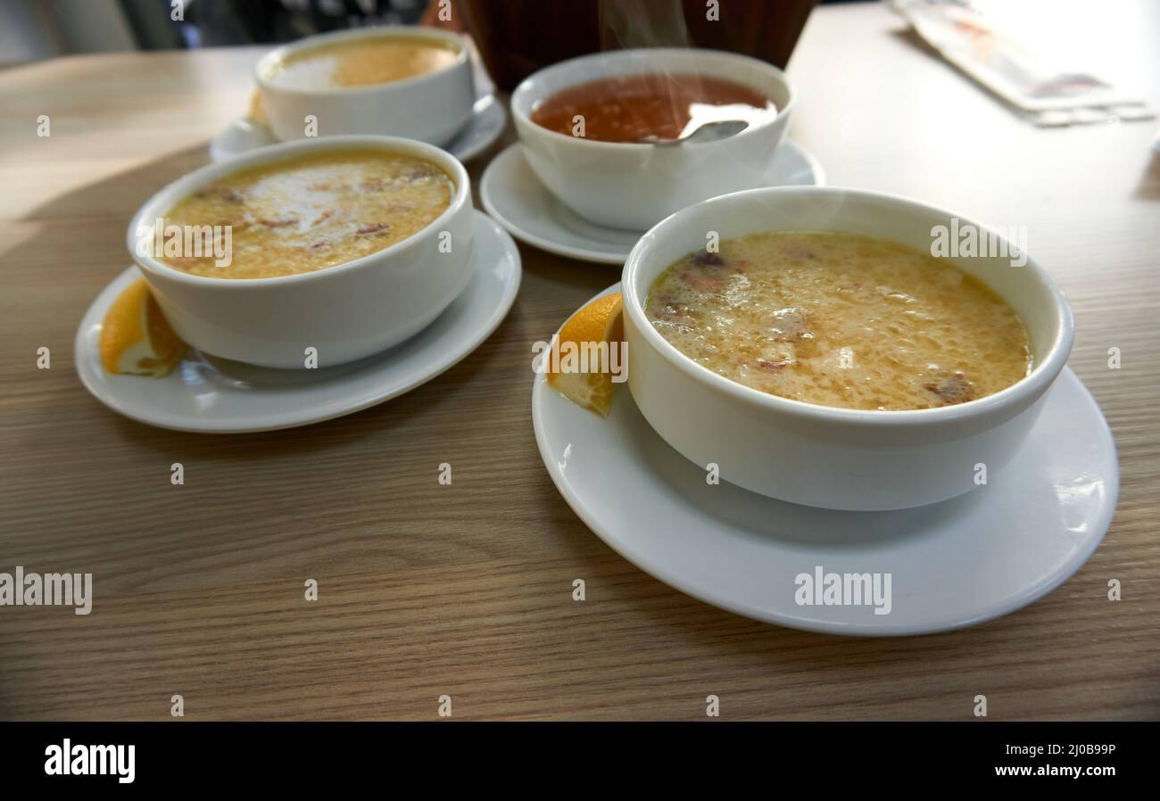 Famous Turkish soup Kelle Paca Stock Photo - Alamy