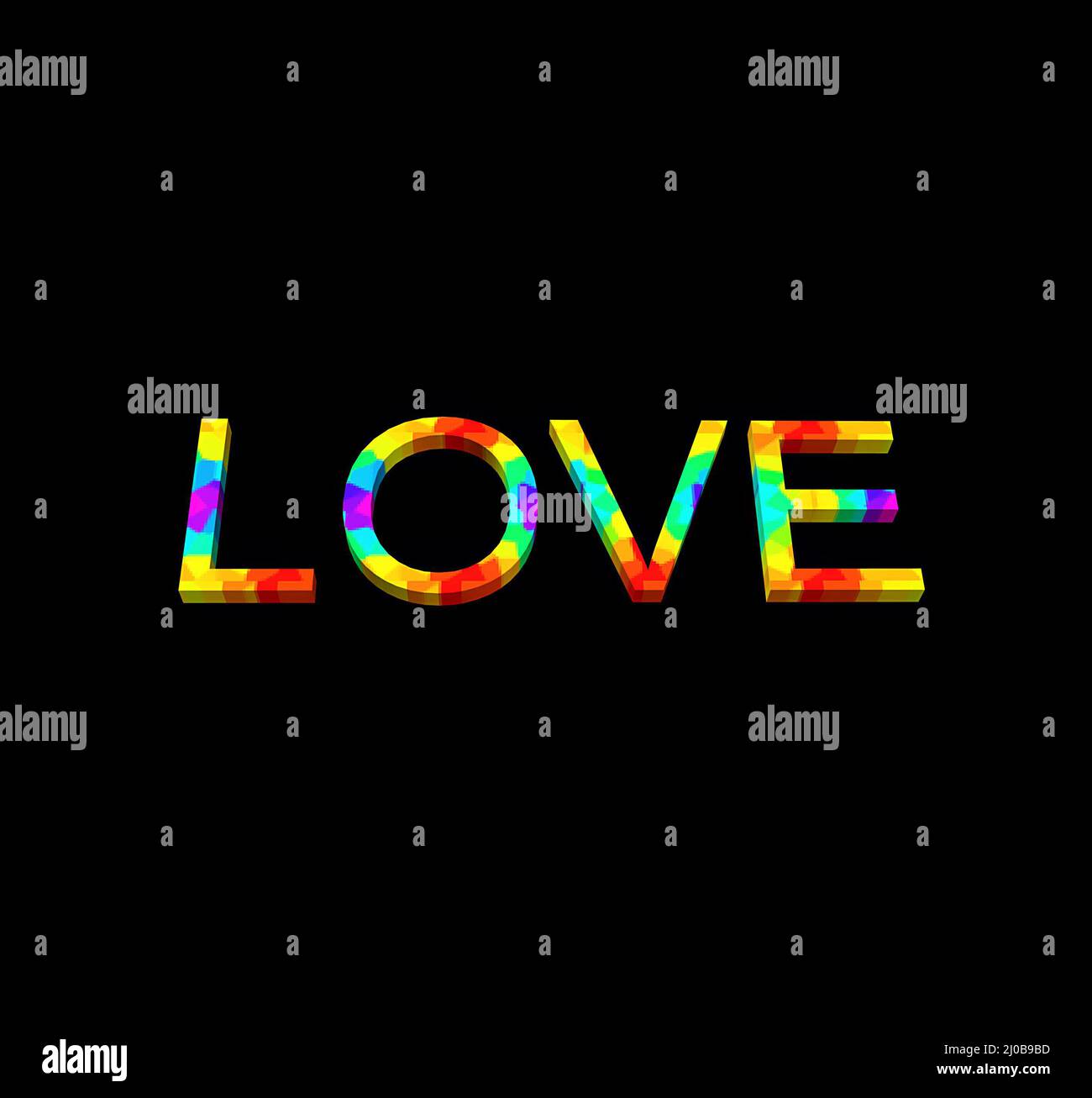Word Love on black background Stock Photo - Alamy
