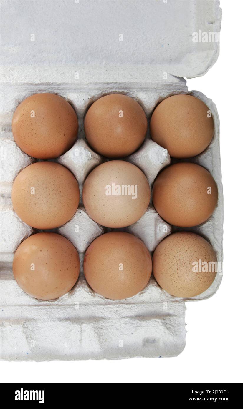Eggs in box Stock Photo - Alamy