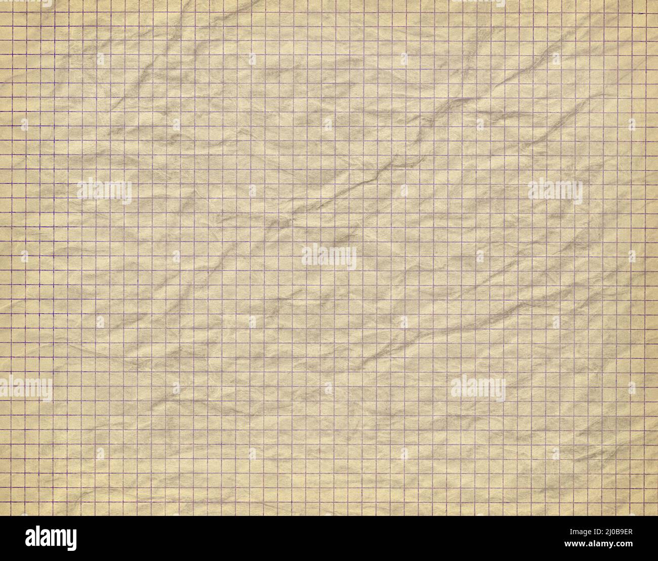 Old crumpled checkered paper Stock Photo - Alamy