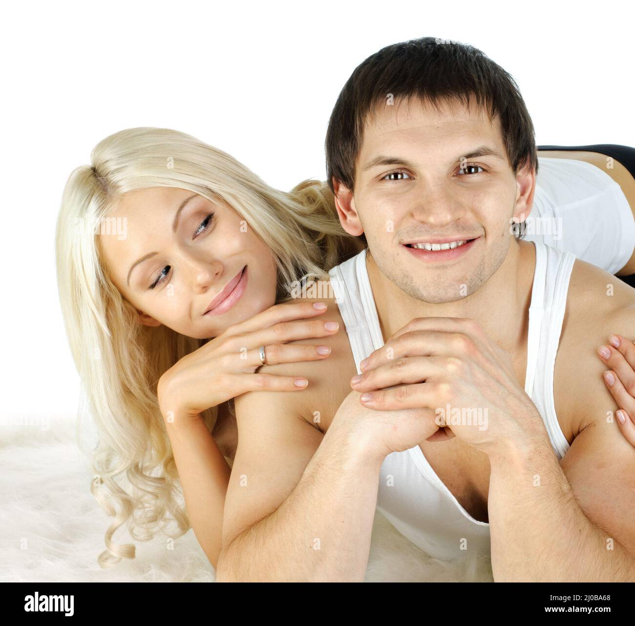 Blonde couple happy hi-res stock photography and images - Alamy