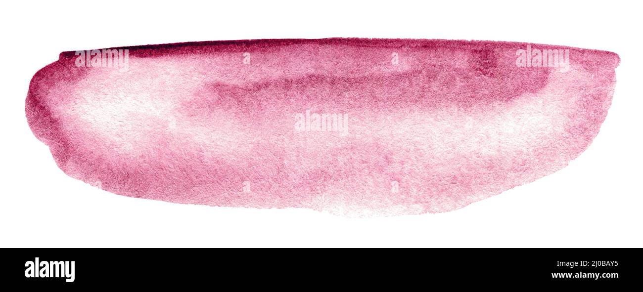Abstract pink watercolor shape as a background isolated on white ...