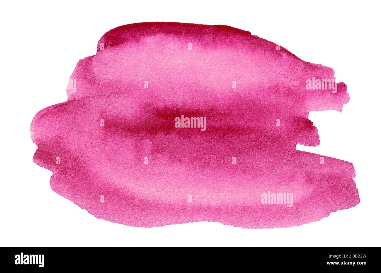 Abstract pink watercolor shape as a background isolated on white ...
