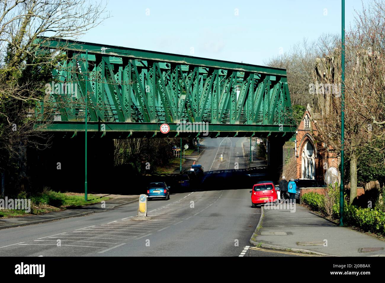 The girder railway bridge, Warwick Road, Olton, West Midlands, England ...