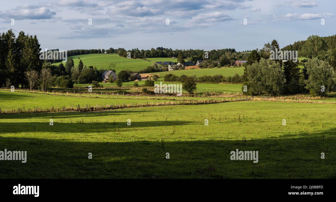 Nature landscapes with green hills at woods during summer at the East ...
