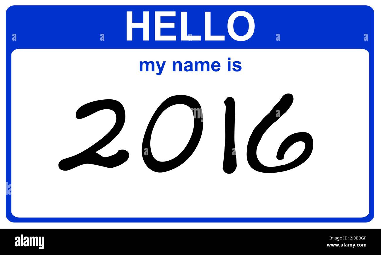 Hello happy new year Cut Out Stock Images & Pictures - Alamy