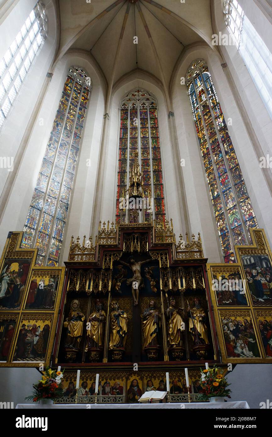 High altar, St. Jacob's Church Stock Photo - Alamy