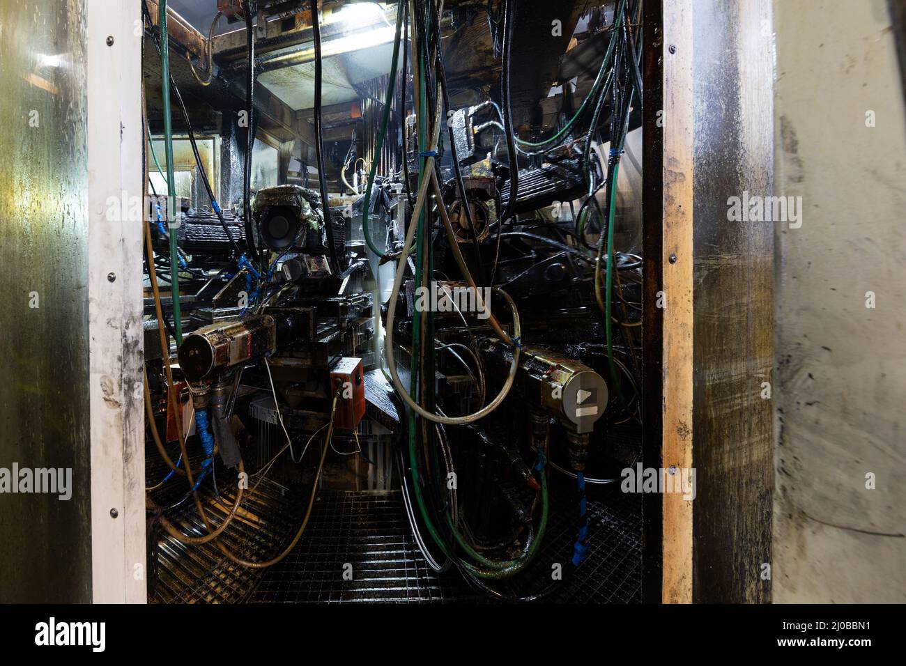 Photo of automobile assembly production.Car factory. Auto parts. Engine ...