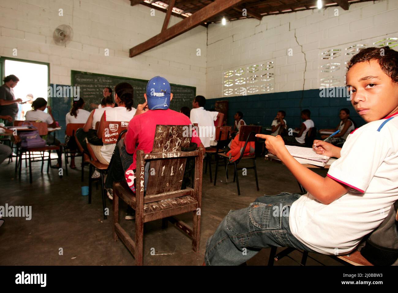 caravelas, bahia, brazil - april 5, 2010: students from a public school ...