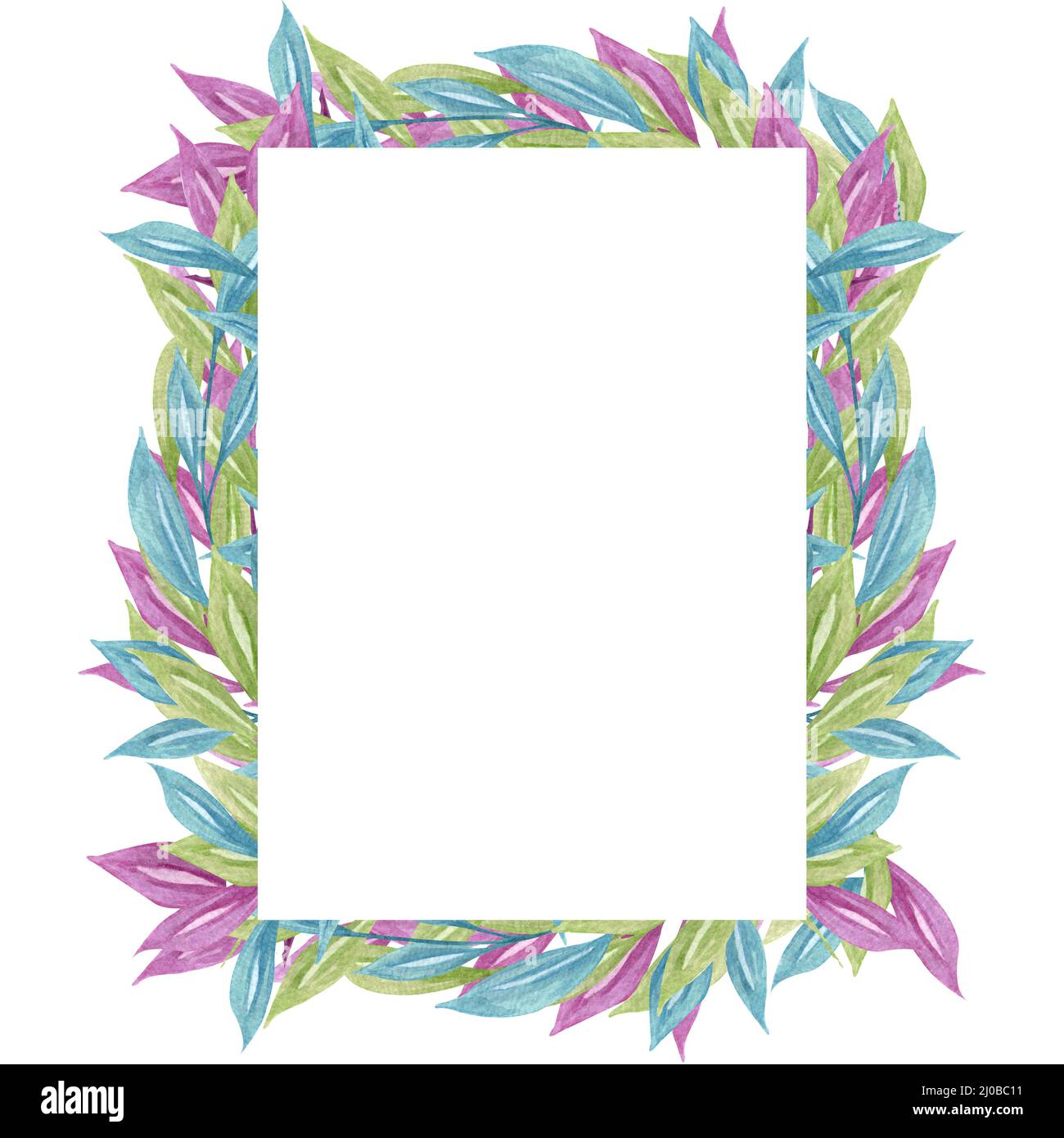 Rectangular floral frame illustration hi-res stock photography and ...