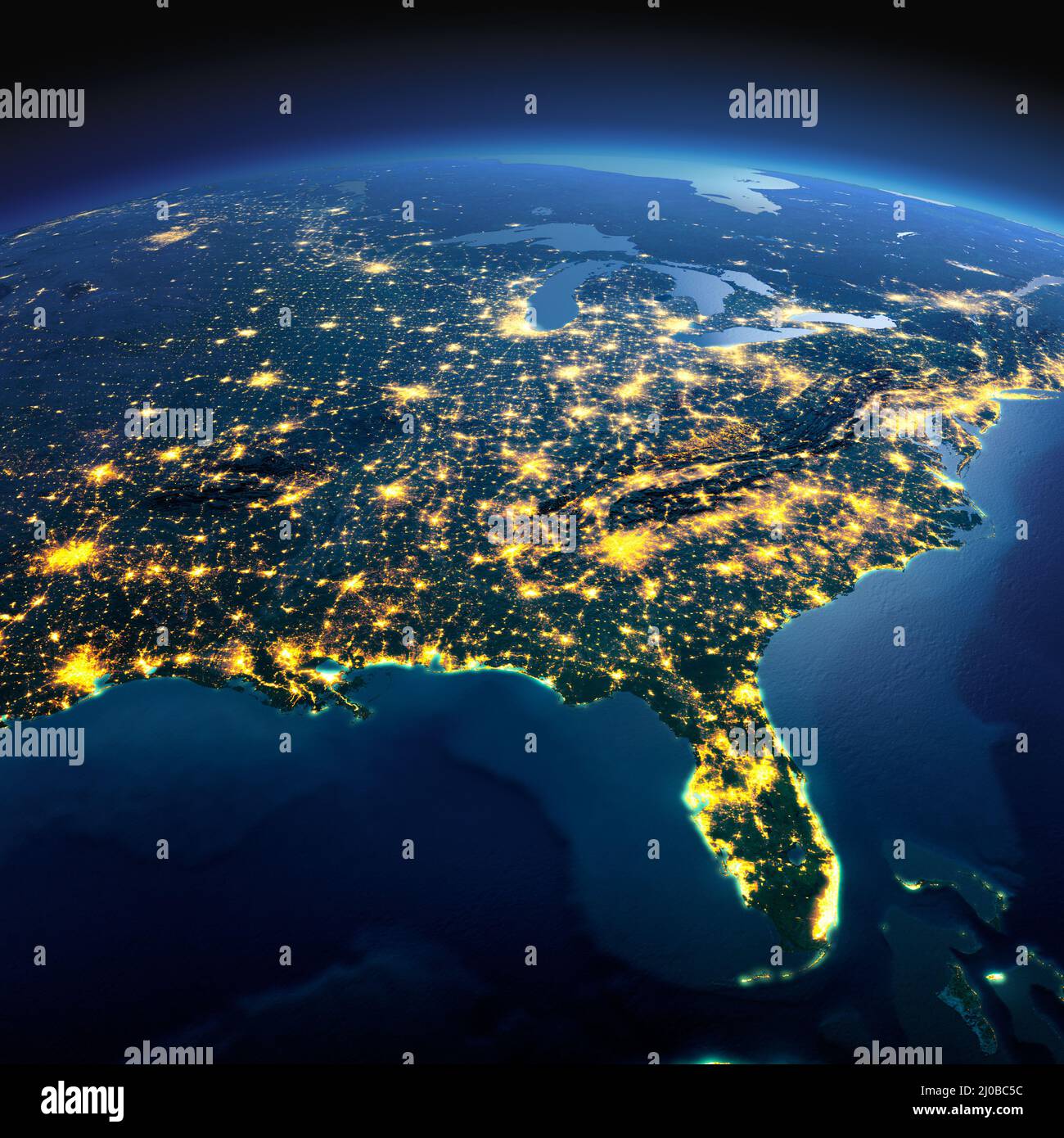 Florida Map Earth