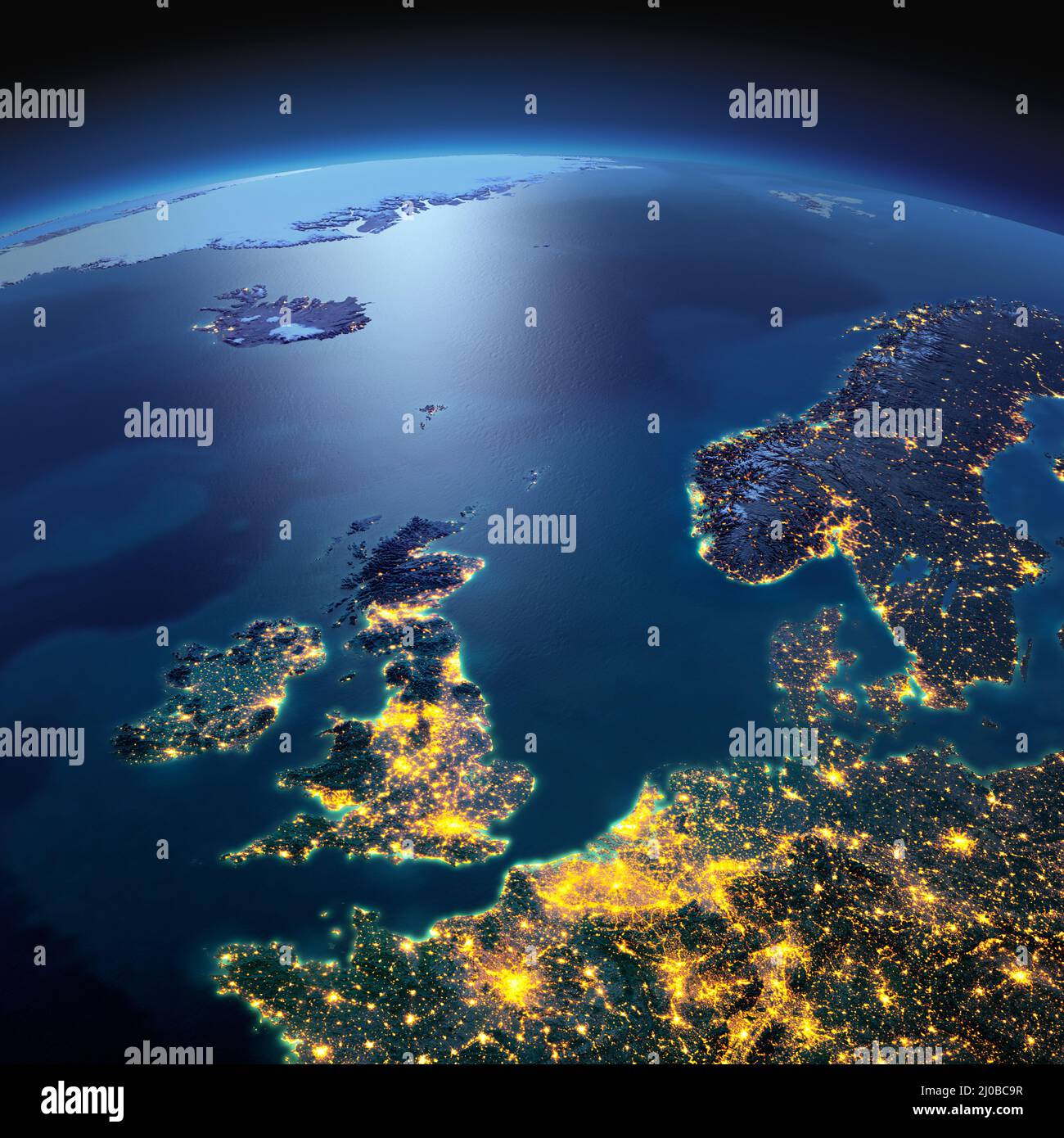 Iceland on night planet hi-res stock photography and images - Alamy