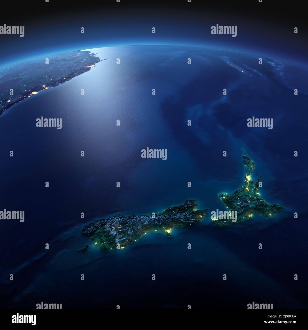 New zealand map cook hi-res stock photography and images - Alamy