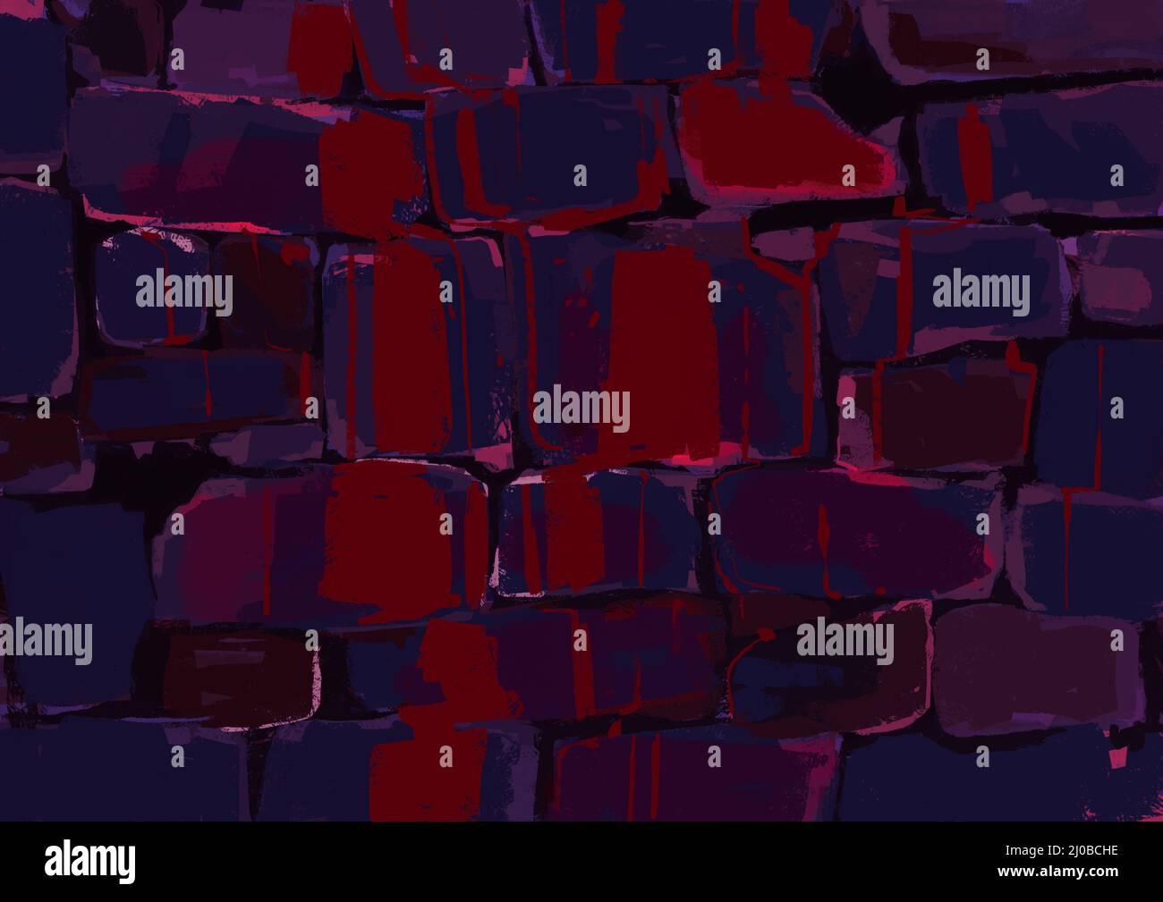 copy space wall light red texture hand made. Wall brick red neon ...