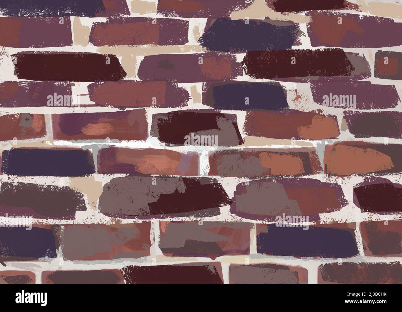 Hand Made drawing wall stone grunge texture.Touch painting color. For ...