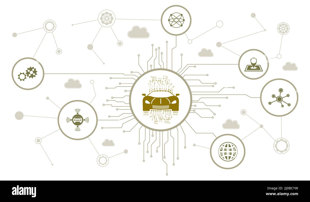 Smart city car icon Cut Out Stock Images & Pictures - Alamy