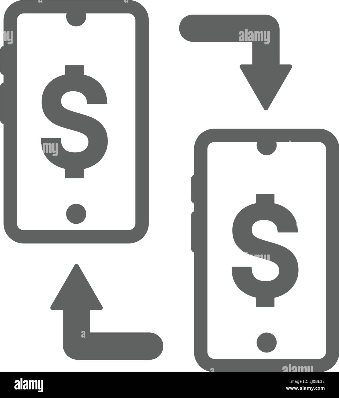 Mobile money transfer icon Stock Vector Images - Alamy