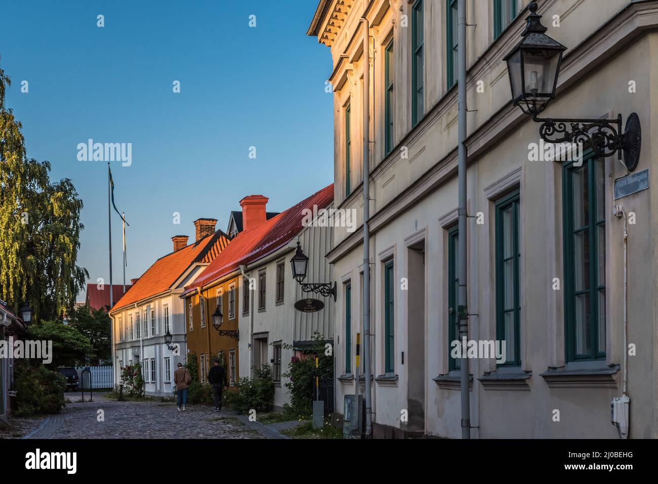 Gavle, Gavleborg County - Sweden - 07 31 2019 Streets of old town in ...