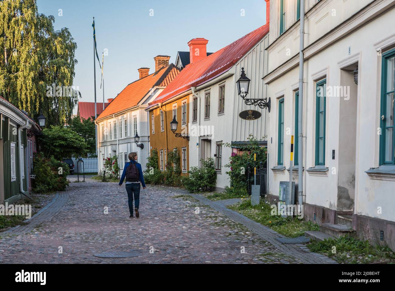 Gavle, Gavleborg County - Sweden - 07 31 2019 Streets of old town in ...