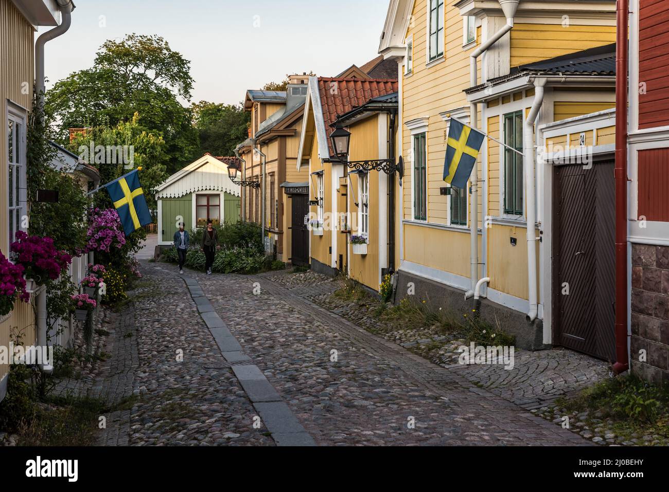 Gavle, Gavleborg County - Sweden - 07 31 2019 Streets of old town in ...