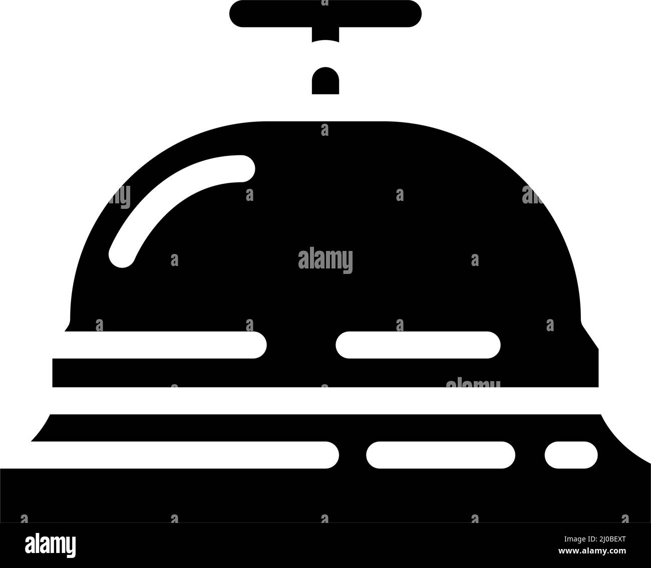 hotel bell glyph icon vector illustration Stock Vector Image & Art - Alamy