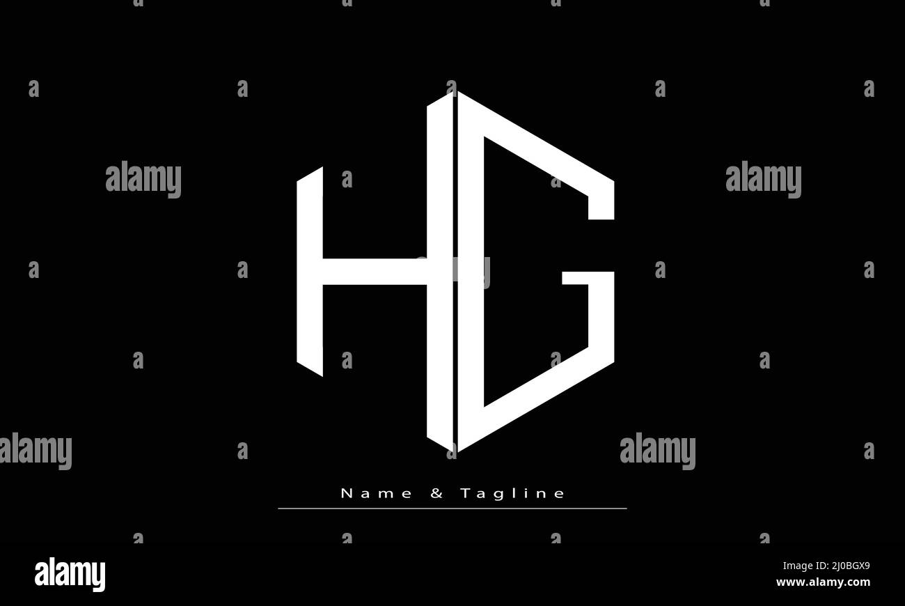 Alphabet letters Initials Monogram logo HG , GH Stock Vector Image ...