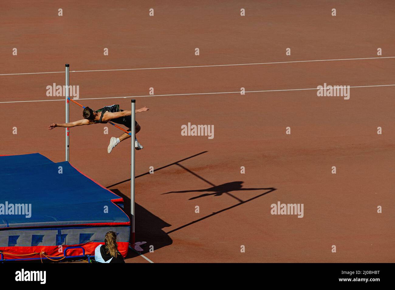 Decathlon men high jump hi-res stock photography and images - Alamy