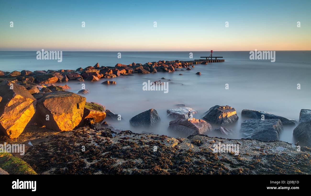 Ness Point in Lowestoft, the most easterly point of the UK Stock Photo ...