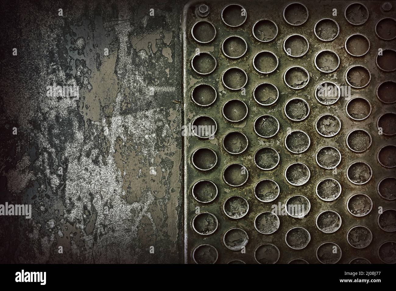 Metallic green background of the tank armor closeup Stock Photo - Alamy