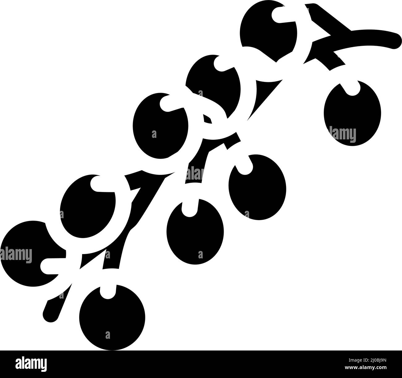 cherry tomato glyph icon vector illustration Stock Vector Image & Art ...