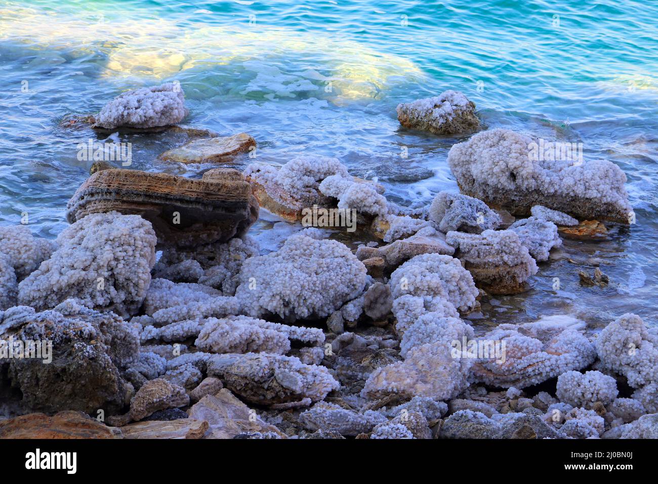 dead sea salts in jordan Stock Photo - Alamy