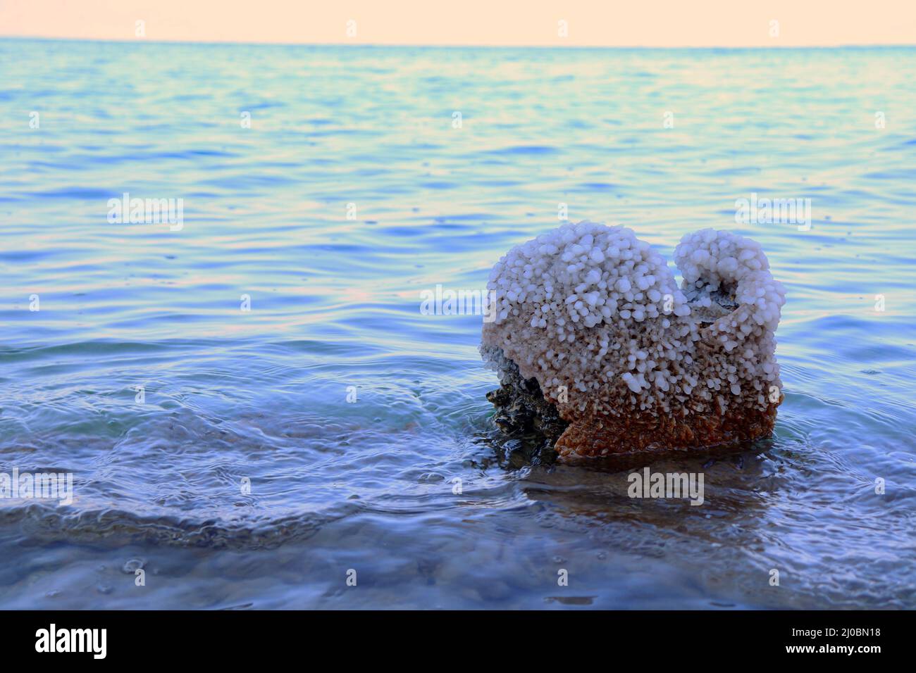 Dead Sea in Jordan (salts, white crystal) beautiful sea water and beach ...