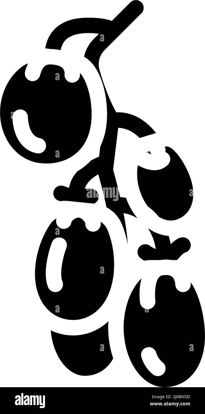 branch tomato glyph icon vector illustration Stock Vector Image & Art ...