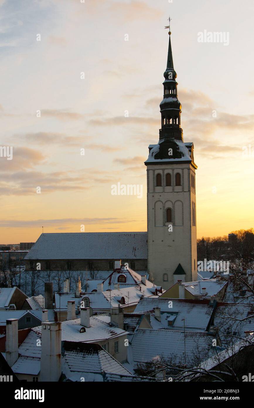St. Nicholas Concert Hall and Museum in New Year's Eve, Evening Tallinn ...
