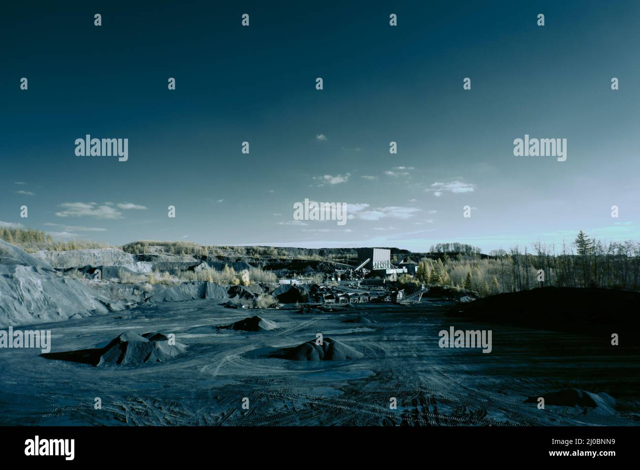 infrared photography - surreal ir photo of landscape with trees under ...