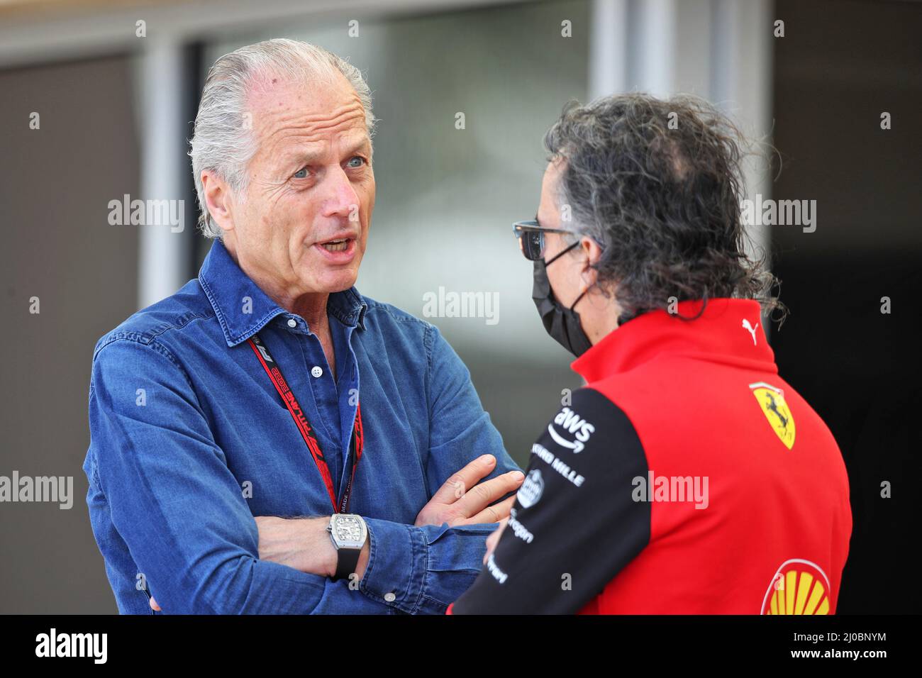 Sakhir, Bahrain. 18th Mar, 2022. (L to R): Martin Reiss (SUI) Global ...
