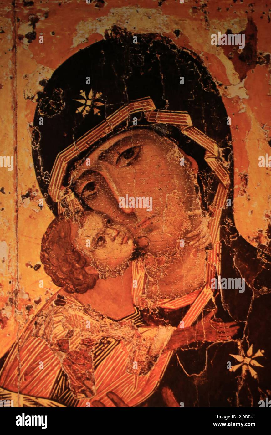 Virgin and Child. Taize Community. Bourgogne. Saône-et-Loire. France ...