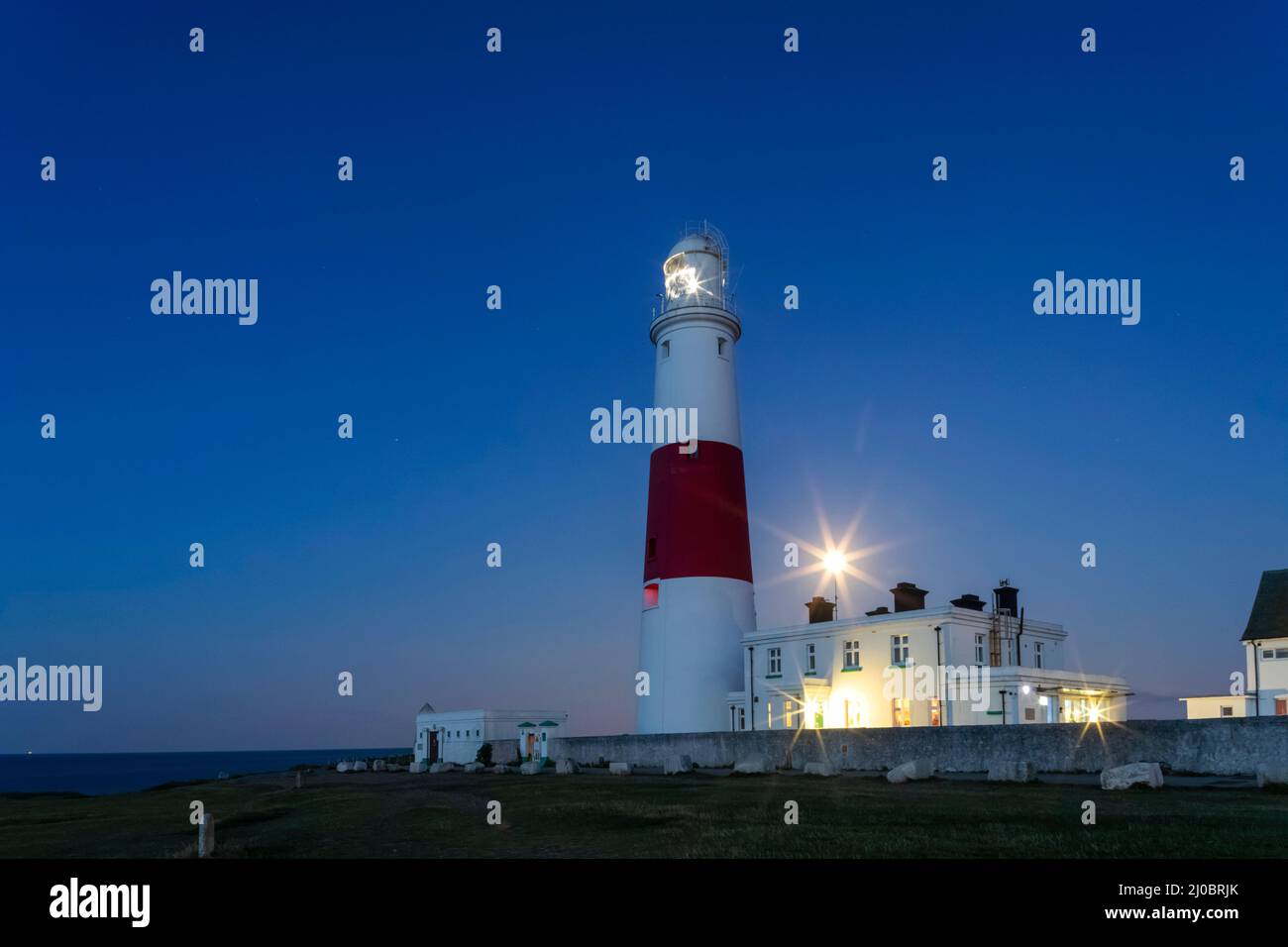 England, Dorset, Weymouth, Portland Bill, Portland Bill Lighthouse at ...