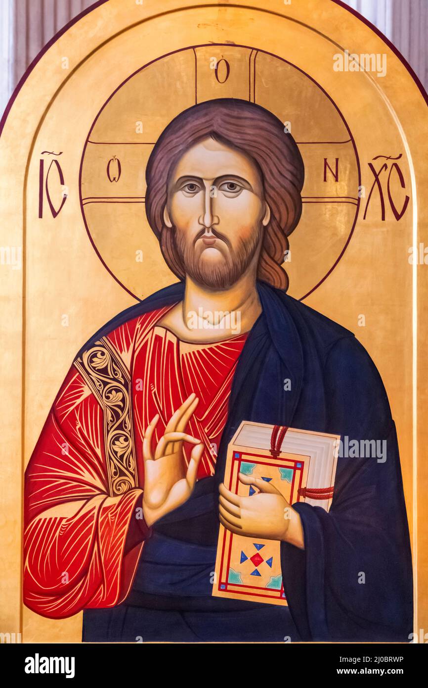 England, London, St. Paul's Cathedral, The Icon of Christ Stock Photo ...