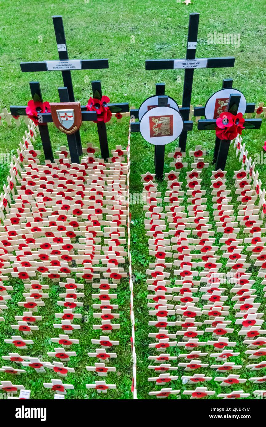 England, London, Westminster Abbey, The Field of Remembrance, Display ...