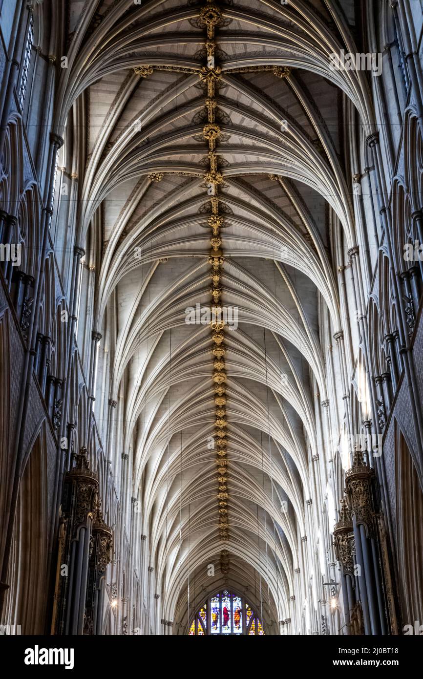 England, London, Westminster Abbey, The Vaulted Ceiling Stock Photo - Alamy