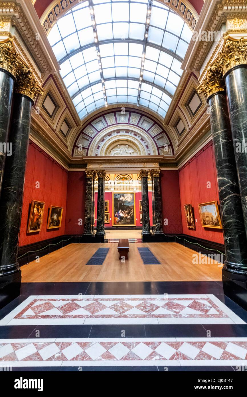 England, London, Trafalgar Square, National Gallery, Interior View ...
