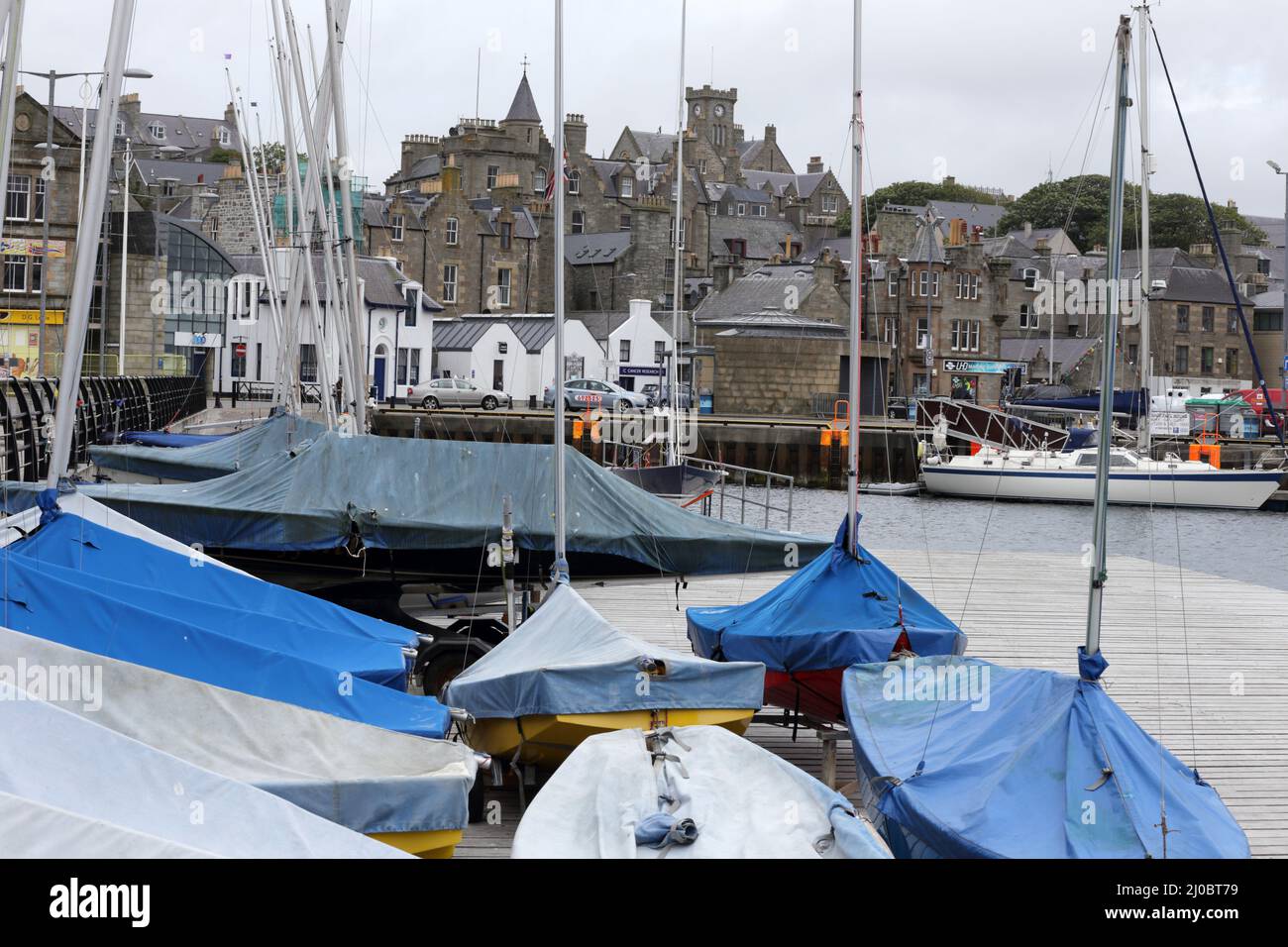 Lerwick city centre and harbour, Shetland, Scotland Stock Photo - Alamy