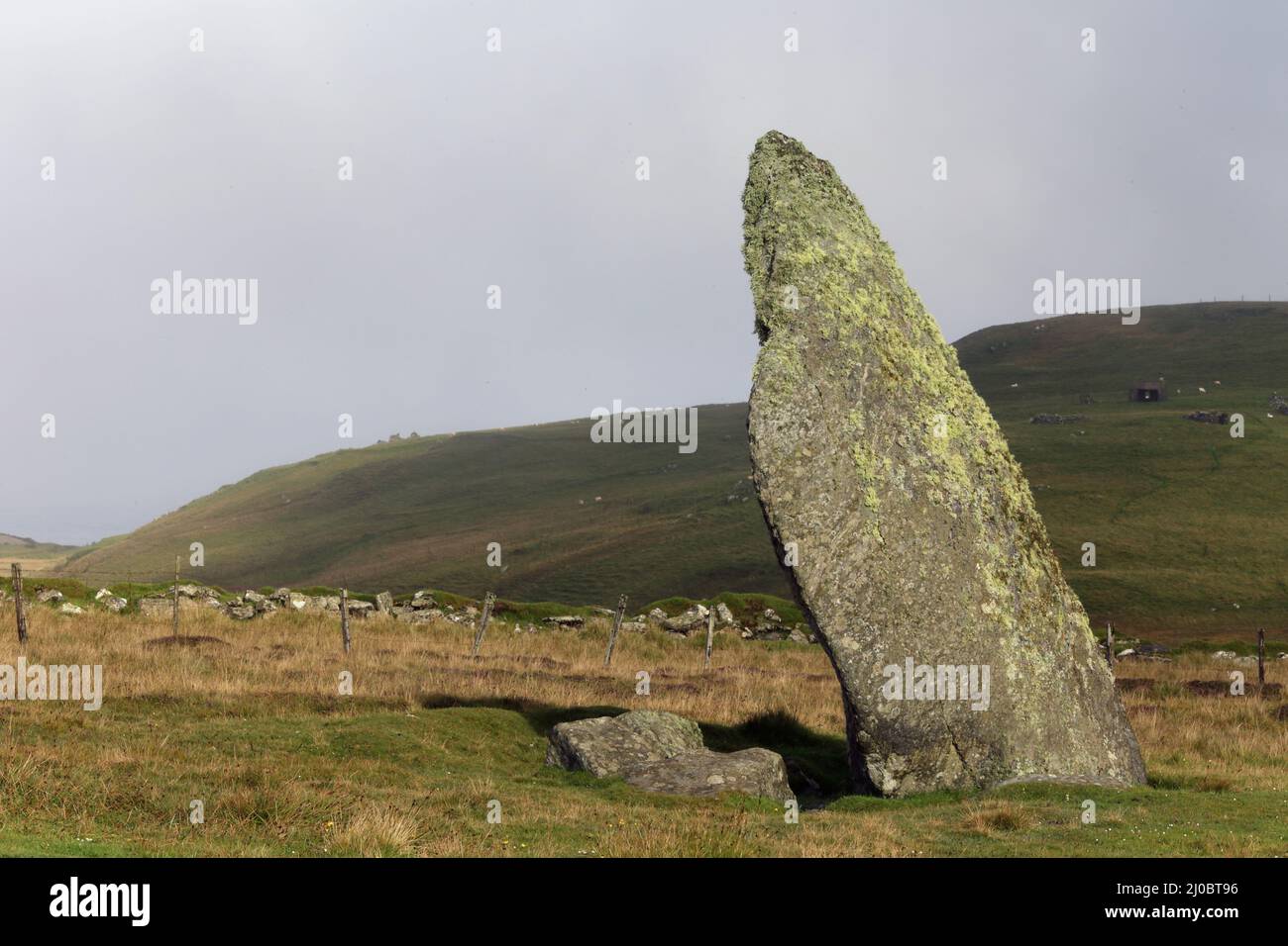 Bordastubble Standing Stone, Unst, Shetland, Scotlan Stock Photo - Alamy