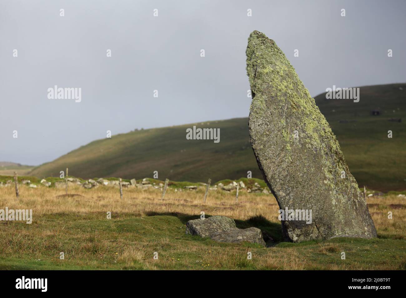 Bordastubble Standing Stone, Unst, Shetland, Scotland Stock Photo - Alamy