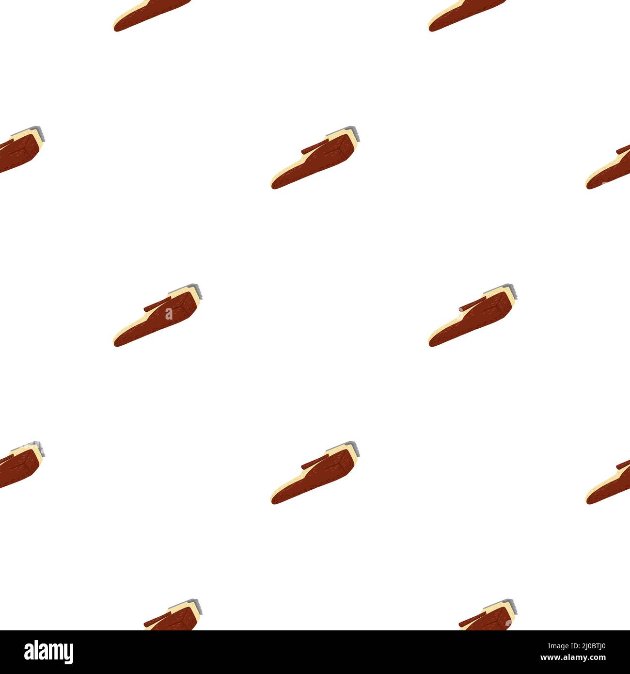 Clippers seamless pattern on. Vintage barber shops elements in doodle ...