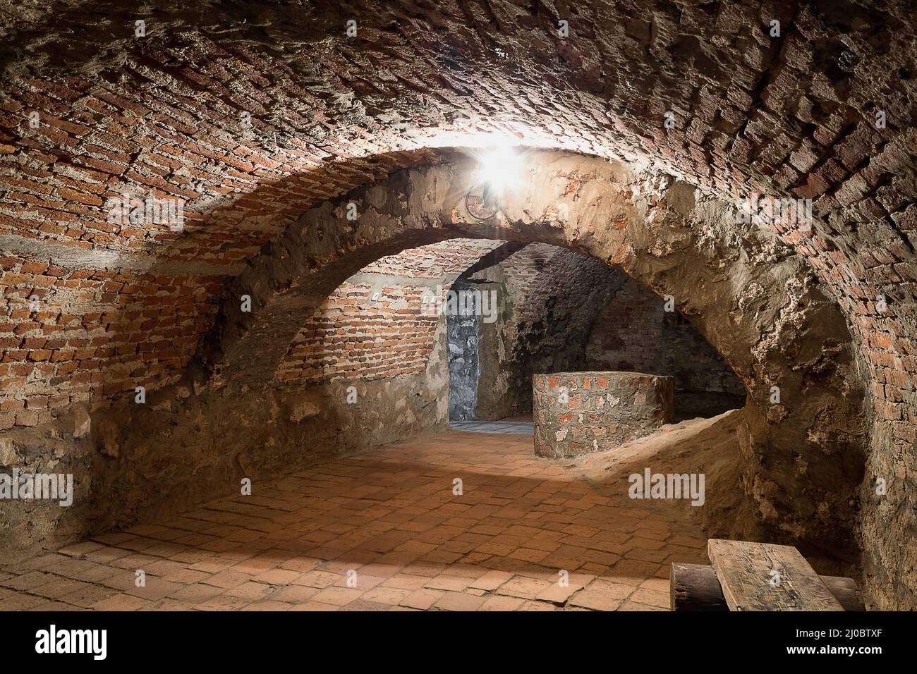 Basement for torture in the old castle Palanok in Mukachevo Stock Photo ...