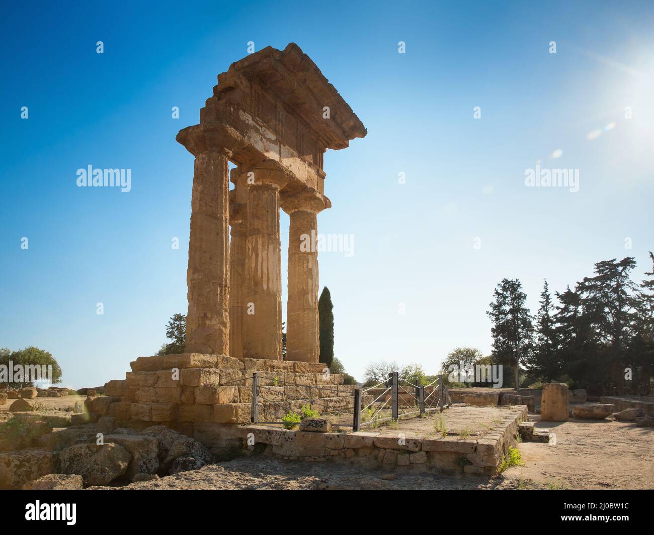 Temple of Dioscuri (Castor and Pollux). UNESCO World Heritage Site ...